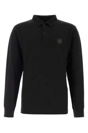 Stone Island Cotton Polo Shirt - Black