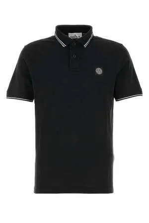 Stone Island Stretch Piquet Polo Shirt - Black