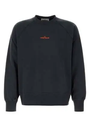 Stone Island Navy Cotton Sweatshirt - Blue