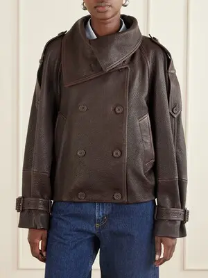 Acne Studios Full-grain Leather Jacket - Brown