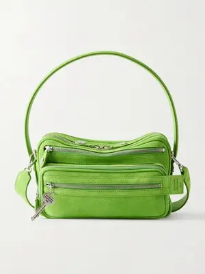 Acne Studios Camera Party Suede Shoulder Bag - Green