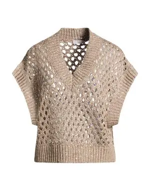 Brunello Cucinelli Sequined V-neck Sleeveless Sweater