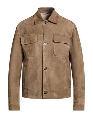 LARDINI Jacket Khaki Size Goat Skin - Beige
