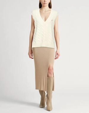 Polo Ralph Lauren Sleeveless Cable-knit Wool And Cashmere Sweater - White
