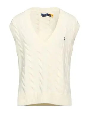 Polo Ralph Lauren Sleeveless Cable-knit Wool And Cashmere Sweater - White