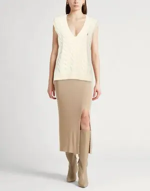 Polo Ralph Lauren Sleeveless Cable-knit Wool And Cashmere Sweater - White