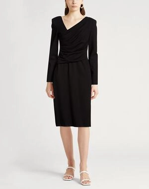 Emporio Armani Midi Dress In Viscose, Polyamide, And Elastane