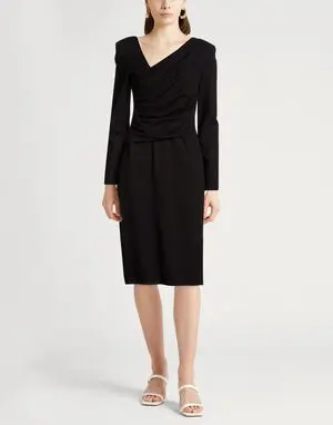 Emporio Armani Midi Dress In Viscose, Polyamide, And Elastane