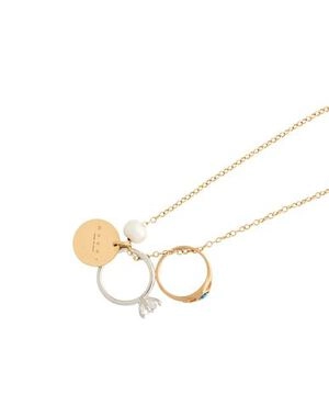Marni Metal Pendant Necklace With Charms