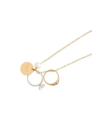 Marni Metal Pendant Necklace With Charms