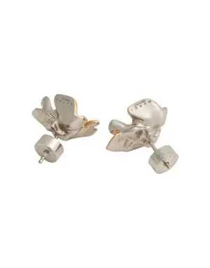 Marni Tone Mesh Stud Earrings - Gold