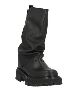NILA & NILA Leather Gathered Round Toe Block Heel Boots