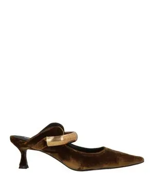 Lola Cruz Mules With Spool Heel - Yellow