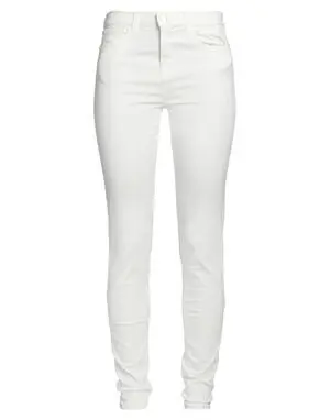 Emporio Armani Cotton, Viscose, And Elastane Skinny Fit Gabardine Pants - Off White