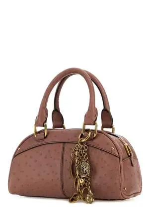 Chloé Antiqued Leather Bowling Handbag - Pink