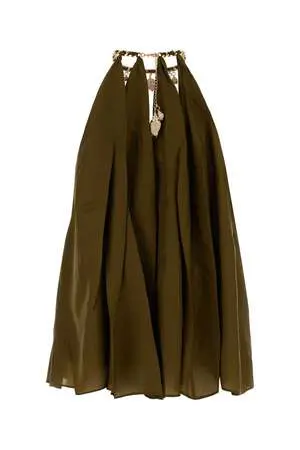 Zimmermann Olive Silk Mahon Blouse