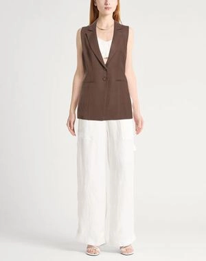 Patrizia Pepe Sleeveless Blazer - Brown