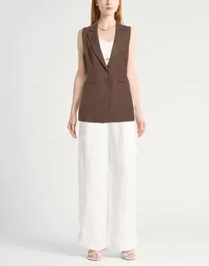 Patrizia Pepe Sleeveless Blazer - Brown