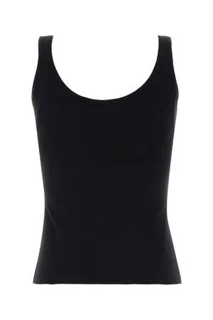Off-White Stretch Cotton Ribbed Tank Top