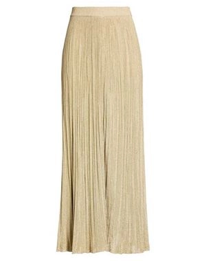 Herno Pleated Metallic Knit Midi Skirt