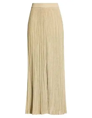 Herno Pleated Metallic Knit Midi Skirt