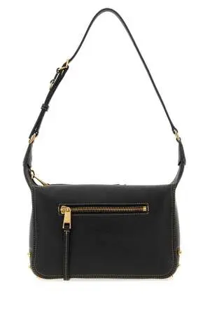 TOD'S Leather Shoulder Bag With Golden Metal Finishing - Black