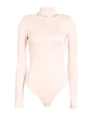 Elisabetta Franchi Bodysuit With Crystal Appliqu - Blush