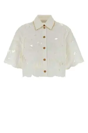 Zimmermann Embroidered Cotton Mahon Shirt - White