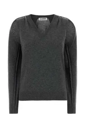 JIL SANDER Jil Sander Dark Grey Cashmere Sweater Gray