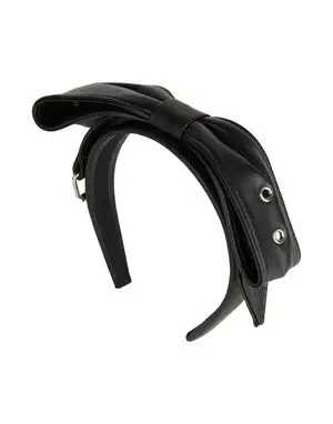 Moschino Leather Headband With Bow Detail