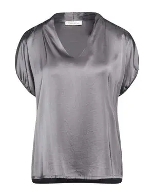 MANILA GRACE V-neck T-shirt In Satin
