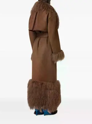 Giuseppe Di Morabito Shearling-trim Belted Coat