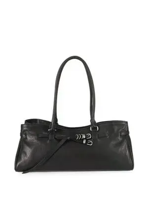 MARGESHERWOOD Grandma Buckle-detail Leather Shoulder Bag - Black