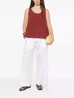 MOUTAKI Scoop-neck Sleeveless Blouse