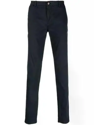Boggi Milano Straight-leg Stretch-cotton Chino Trousers - Blue