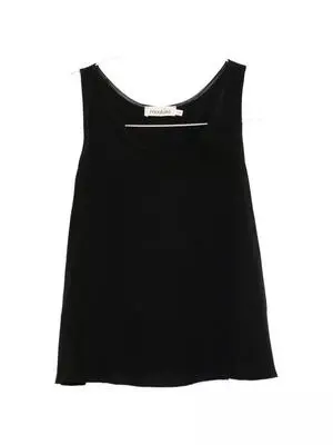MOUTAKI Scoop-neck Sleeveless Blouse - Black