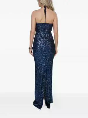 ROSERRY Sequin-embellished Halterneck Dress