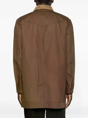 Valentino Garavani Vlogo Signature Waxed Canvas Coat - Brown