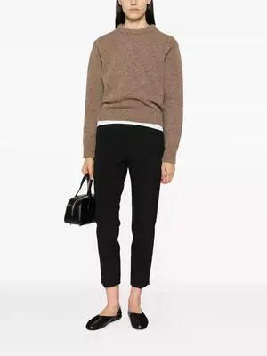 Peserico Slim Fit Tailored Trousers With Side Slits