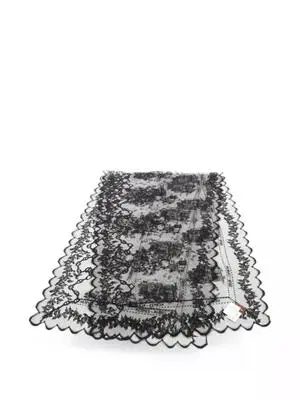 Hermès Floral-lace Cotton Shawl