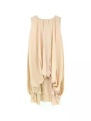 LAMRONS Drawstring Asymmetrical-hem Dress - Neutrals