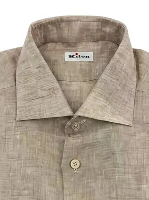 Kiton Mélange-effect Button-up Shirt