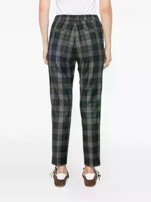 Peserico Check Pattern Glitter Detail Trousers