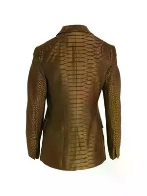 Saint Laurent Textured Dropped-shoulder Blazer - Brown