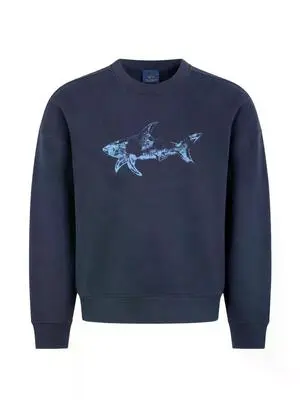Paul & Shark Shark-print Sweatshirt - Blue