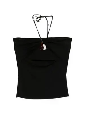 Nanushka Shila Cut-out Bandeau Top - Black