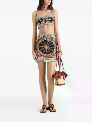 Dolce & Gabbana Carretto-print Cotton Top