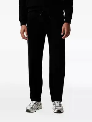 EA7 Logo-patch Drawstring Track Pants - Black