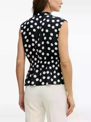 Joseph Ribkoff Polka-dot Wrap-style Top