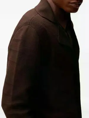 RETORI Structured-knit Interlock-stitch Cardigan